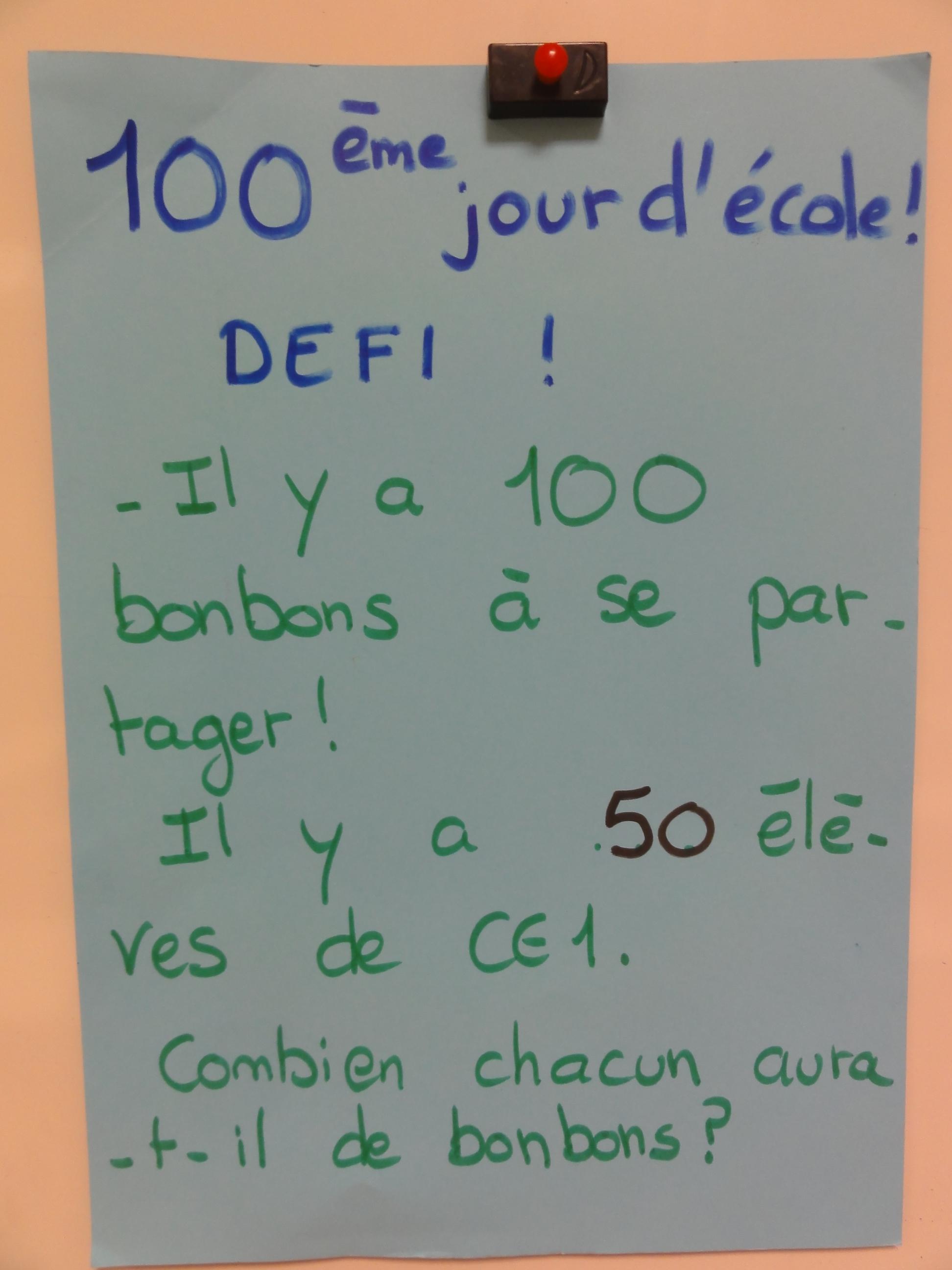 100e jour d'école ! 2017-2018 - École élémentaire Le Forestier Saint ...