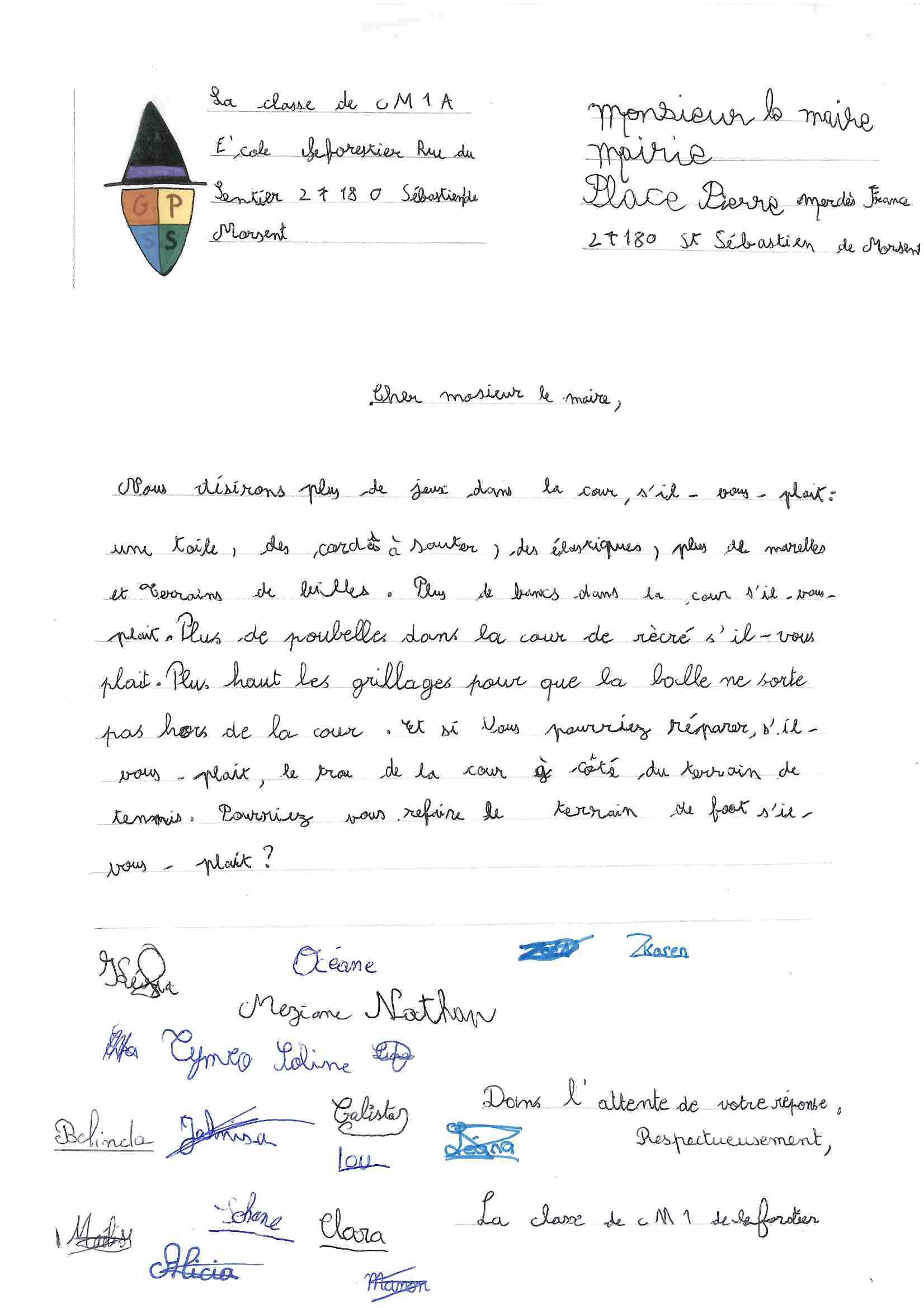 Lettres - École élémentaire Le Forestier Saint-Sébastien